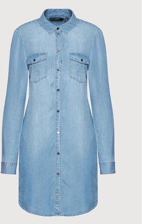 Vero Moda Jeanskleid Silla 10184172 Blau Regular Fit