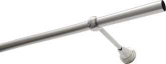 Gardinia Gardinenstangen-Set Ally, Komplettstilgarnitur inkl. Befestigungsmaterial, 1-l&auml;ufig, L&auml;nge 160 cm, Edelstahl-Optik