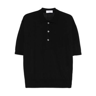 Lardini Schwarzes T-Shirt Stilvolles Design L&auml;ssige Ausfl&uuml;ge - - Tops - Herren - Schwarzk - S