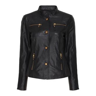 BTF-CPH Lederjacke - - Jackets - Damen - Schwarzk - 4XL