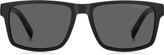 Tommy Hilfiger Sonnenbrille mit eckigem Gestell - Schwarz