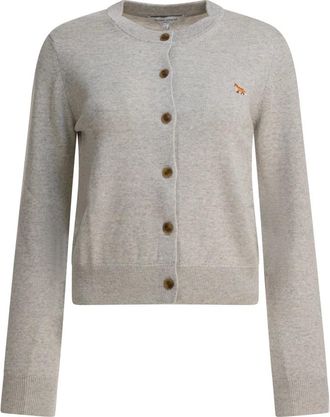 Maison Kitsun&eacute; Femme, Pulls, Gris, Taille: 38 FR Cardigan Gris Baby Fox