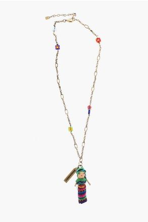 Dsquared2 Gold Effect Chain TBD 09 Necklace with Baby Doll size Unica