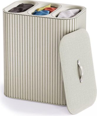 Joseph Joseph Tota Trio Luxe 90L Laundry Basket (Ecru)