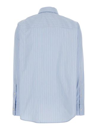 R&oacute;he Womens Shirt Double Collar Light Blue Cotton Blouses