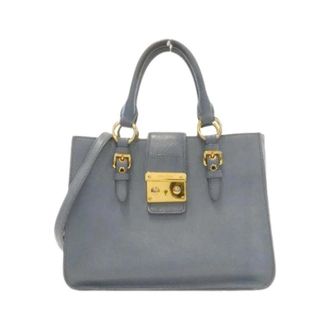 Miu Miu Pre-owned Madras Bicolore Bag - - Pre-owned - Damen - Blau - ONE SIZE