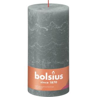 Bolsius Stompkaars Eucalyptus Green &Oslash;100 mm - Hoogte 20 cm - Grijsgroen - 125 branduren