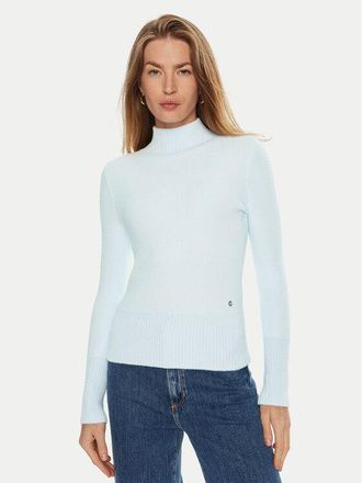 Guess Rollkragenpullover W2RR17 Z2YA0 Himmelblau Slim Fit