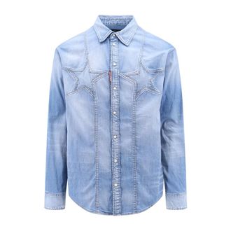 Dsquared2 Homme, Chemises, Bleu, Taille: L Chemise en denim Twin Stars