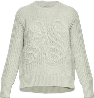 AllSaints Femme, Pulls, Vert, Taille: 40 FR Chain Sweater