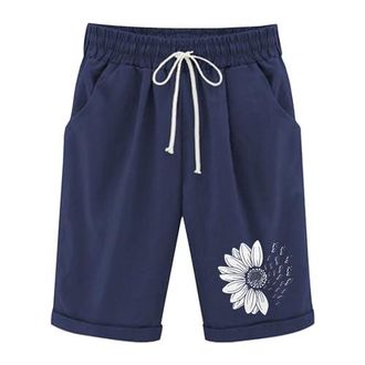 Generic Shorty en Coton pour Femme Bermuda Plat Gaze D Vintage Collant Paillettes Eau Transparent &Eacute;vas&eacute;e Yoga Randonnee Destroy Pont Mode Ceremonie Contention