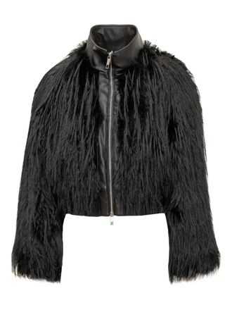 BOSS Jacke mit Faux Fur - Schwarz