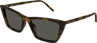 Saint Laurent Mica D&uuml;nne Sonnenbrille - - Accessories - unisex - Braun - 54 MM
