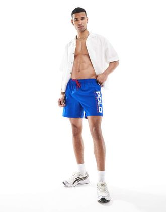 Polo Ralph Lauren Sport Capsule Traveler - Short de bain à logo - Bleu roi