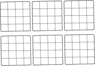 Cabilock 6 Stück Teiliges Schwarzes Metall Fotogitter Wanddekoration aus Robustem Multifunktionales Wandorganizer Gitter für Fotos Postkarten und Kleine Erinne