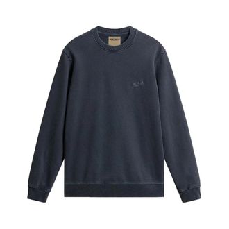 Woolrich Garment-Dyed Crewneck - Homme - Sweatshirts et sweats &agrave; capuche - Bleu - Taille: S