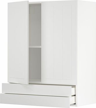 IKEA METOD / MAXIMERA Wandschrank mit 2 Türen/2 Schubl
