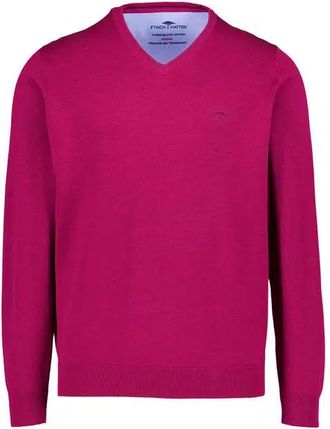 Fynch-Hatton Fynch-Hatton Herren Pullover rot Baumwolle unifarben