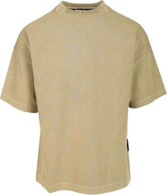 Palm Angels Gr&uuml;nes T-Shirt- Normale Passform- Baumwolle - - Tops - Herren - Gr&uuml;n - S