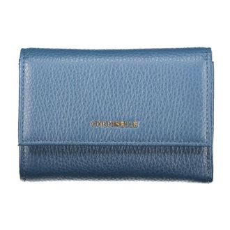 Coccinelle Femme, Accessoires, Bleu, Taille: ONE Size Portefeuille Souple M&eacute;tallis&eacute;