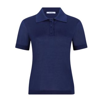 Max Mara Femme, Tops, Bleu, Taille: 42 FR Polo &agrave; manches courtes