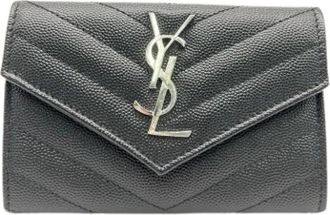 Saint Laurent Porte-cartes daffaires Pre-owned - Femme - Pre-owned - Noir - Taille: ONE Size