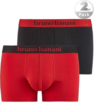Bruno Banani Herren Shorts rot Baumwolle & Mix unifarben