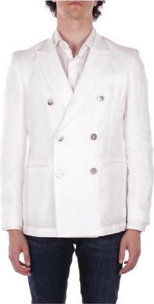 Alpha Studio Homme, Costumes, Blanc, Taille: S Formal Blazer