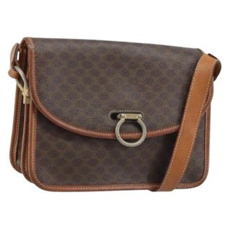Celine Sac bandouli&egrave;re vintage en toile Pre-owned - Femme - Pre-owned - Brun - Taille: ONE Size