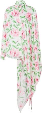 Moschino Femme, Blouses et Chemises, Multicolore, Taille: 38 FR Chemise en twill de soie imprim&eacute;e