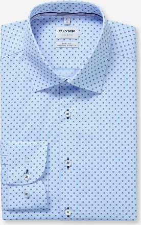 Olymp Langarmhemd OLYMP Level Five, Herren, Gr. 43, N-Gr, bleu, Web, Obermaterial: 100% Baumwolle, k&ouml;rpernah normal, 2-Knopf-Manschette, Hemden, Businesshem