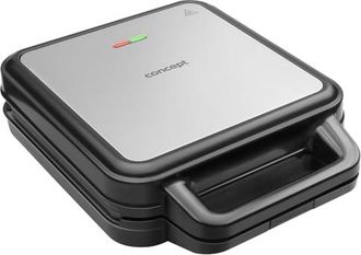 Concept SV3081 Sandwichmaker mit Dreieckplatten FAMILY 1200 W, Wei&szlig;/Grau