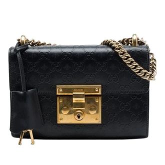 Gucci Sac bandouli&egrave;re Padlock Pre-owned - Femme - Pre-owned - Noir - Taille: ONE Size