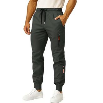 Generic FGUUTYM Pantalon cargo d&eacute;contract&eacute; pour homme avec plusieurs poches - Cordon de serrage - Pantalon de surv&ecirc;tement pour la gym, la course &agrave; pied, lentr