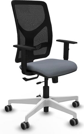 Piqueras y Crespo Schreibtischstuhl mit Gummir&auml;dern, mit 1D-Armlehnen, h&ouml;henverstellbare Lendenwirbelst&uuml;tze, ausgestattet mit Syncro/Traslack und Schneideschaum, Schwar