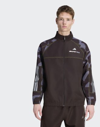 adidas adidas Performance - AMG - Trainingsjacke aus Webstoff in Aurora Coffee / Aurora Onix mit Military-Muster-Brown
