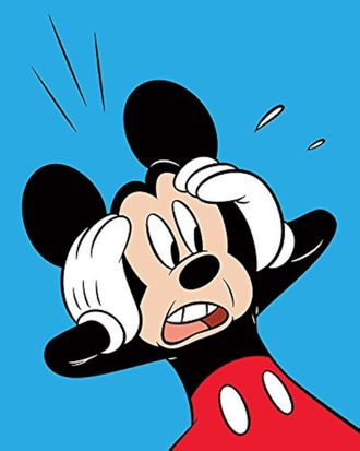 Mickey Mouse Disney Mickey Mouse Shocked, 40 x 50 cm, Leinwanddruck, Mehrfarbig