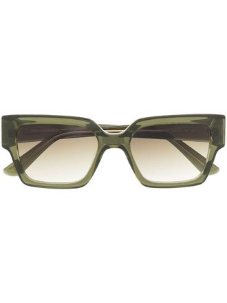 Karl Lagerfeld Sonnenbrille mit eckigem Gestell - Gr&uuml;n
