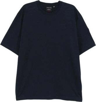 Canada Goose Homme, Tops, Bleu, Taille: 2XL Camiseta MC Novo Marino Parche Hombro