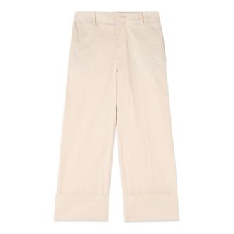 Oltre Baumwollmischung Cropped Hose - - Trousers - Damen - Beige - 4XL