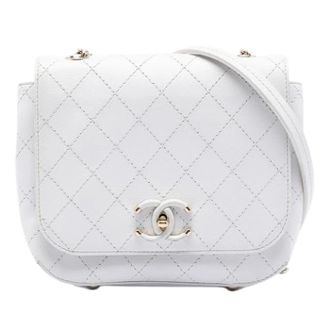Chanel Pre-owned Vintage Flap Crossbody Bag - - Pre-owned - Damen - Wei&szlig; - ONE SIZE