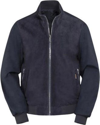 Moorer Homme, Vestes, Bleu, Taille: 2XL Axten Reversible Bomber Jacket