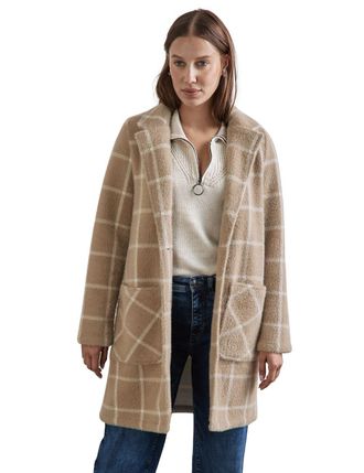 Street One Damen A201981 Mantel in Woll-Optik, Rich Sand, 38