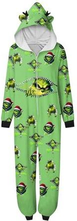 Generic Le Grinch Pyjama Noel Famille De Grinch Coton Chaud Et Doux The Deguisement Vetement Pull Adulte Noël Femme Ensembles Enfant Couple Homme Hiver Ensemb