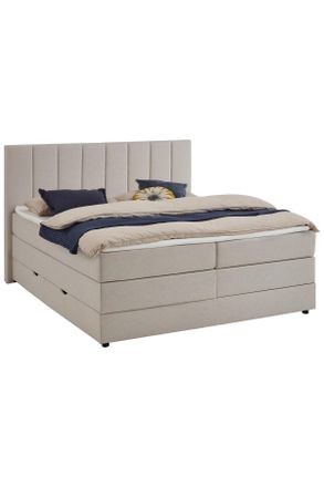 Boxxx Boxbett, Beige, Textil, H3, H&ouml;he ca. 20 cm, 180x200 cm, gepolstertes Kopfteil, Stoffauswahl, in verschiedenen Gr&ouml;&szlig;en erh&auml;ltlich, Schlafzimmer, Betten,