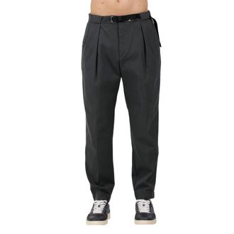 White Sand Homme, Pantalons, Noir, Taille: XL Pantalon en drill de coton avec pinces