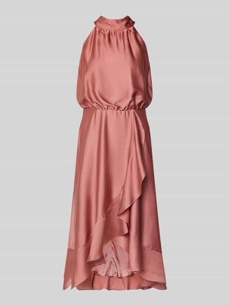 Swing Cocktailkleid mit Stehkragen und Volants