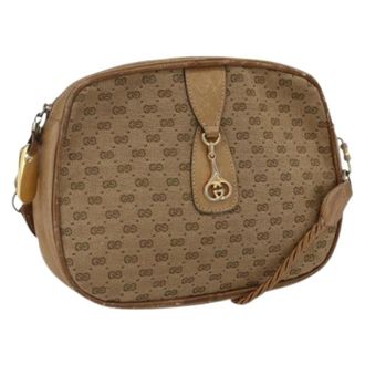 Gucci Pre-owned Vintage Canvas Cross Body Bag - - Pre-owned - Damen - Beige - ONE SIZE