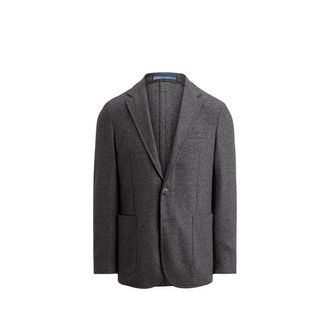 Polo Ralph Lauren Blazer droit en laine et coton m&eacute;lang&eacute;s