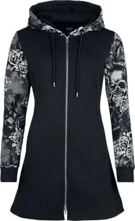 Black Premium by EMP Femme Veste &agrave; capuche noire avec la&ccedil;ages S